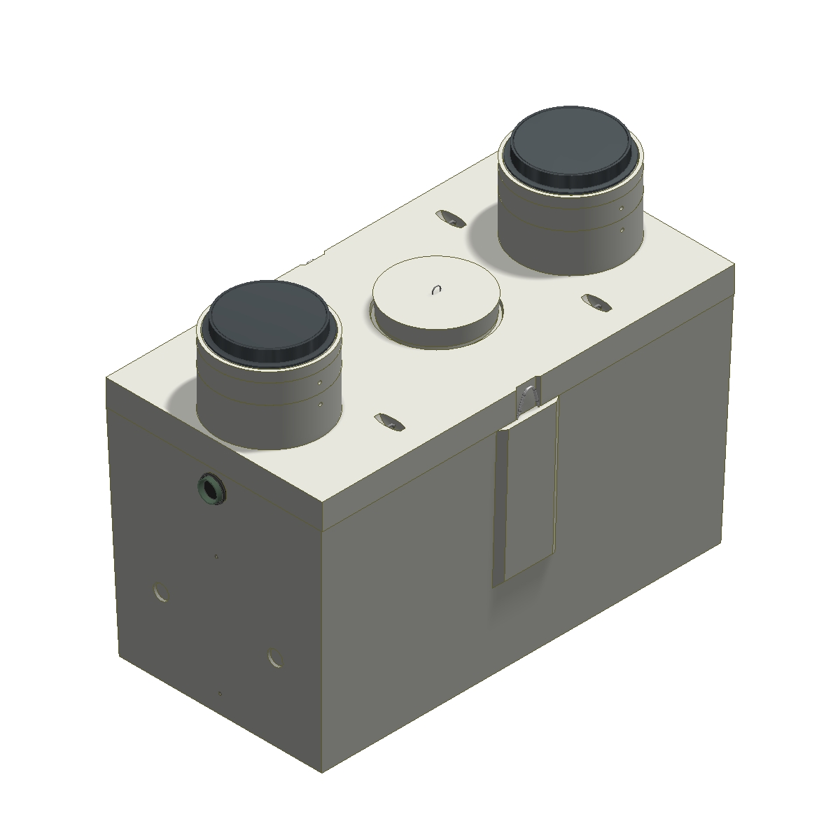 Traffic Rated Gravity Grease Interceptor - 1500 gal - Baffle Access ...