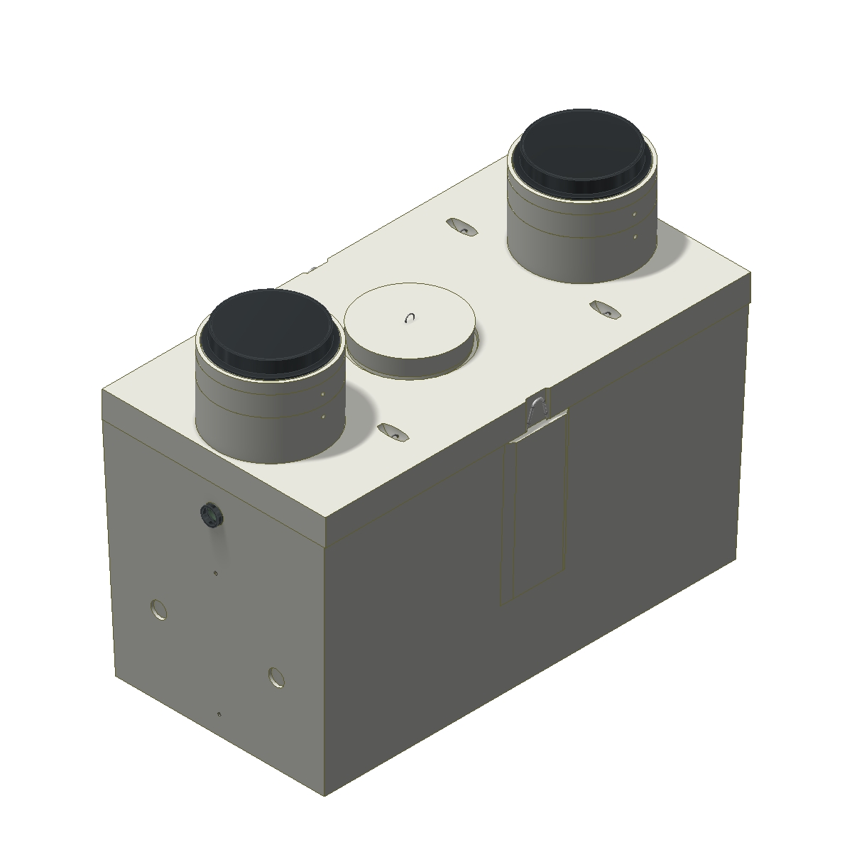 Traffic Rated Gravity Grease Interceptor - 1500 gal - Baffle Access ...
