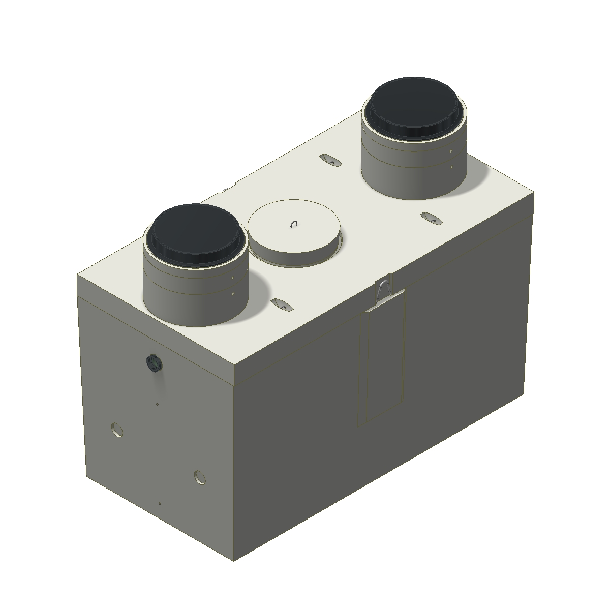 Traffic Rated Gravity Grease Interceptor - 1500 gal - Baffle Access ...