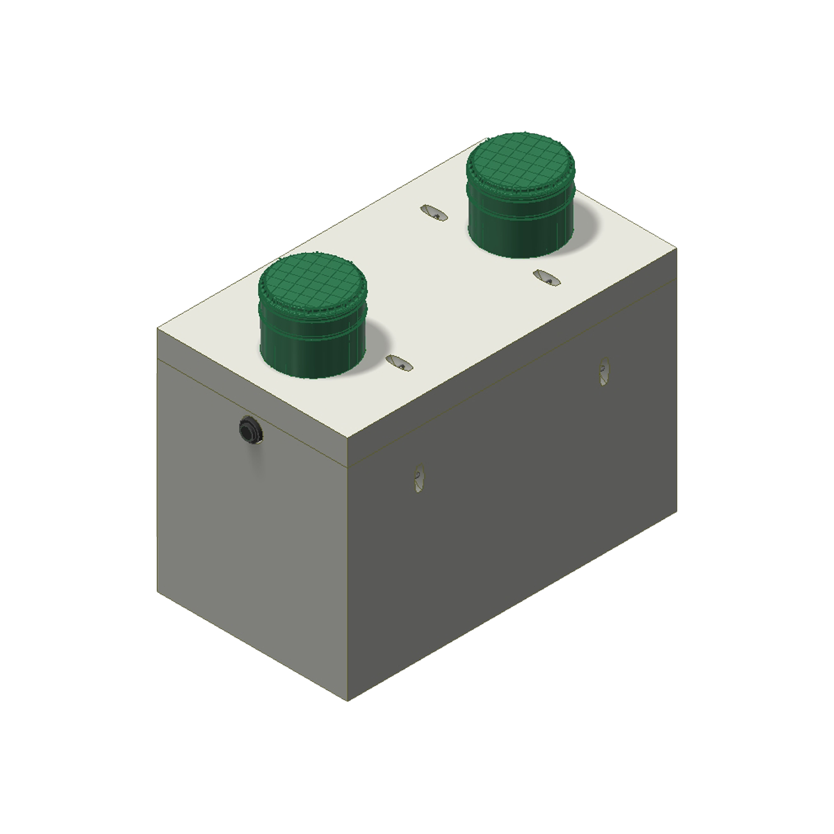 Above Ground Gravity Grease Interceptor - 1200 gal - End Access ...