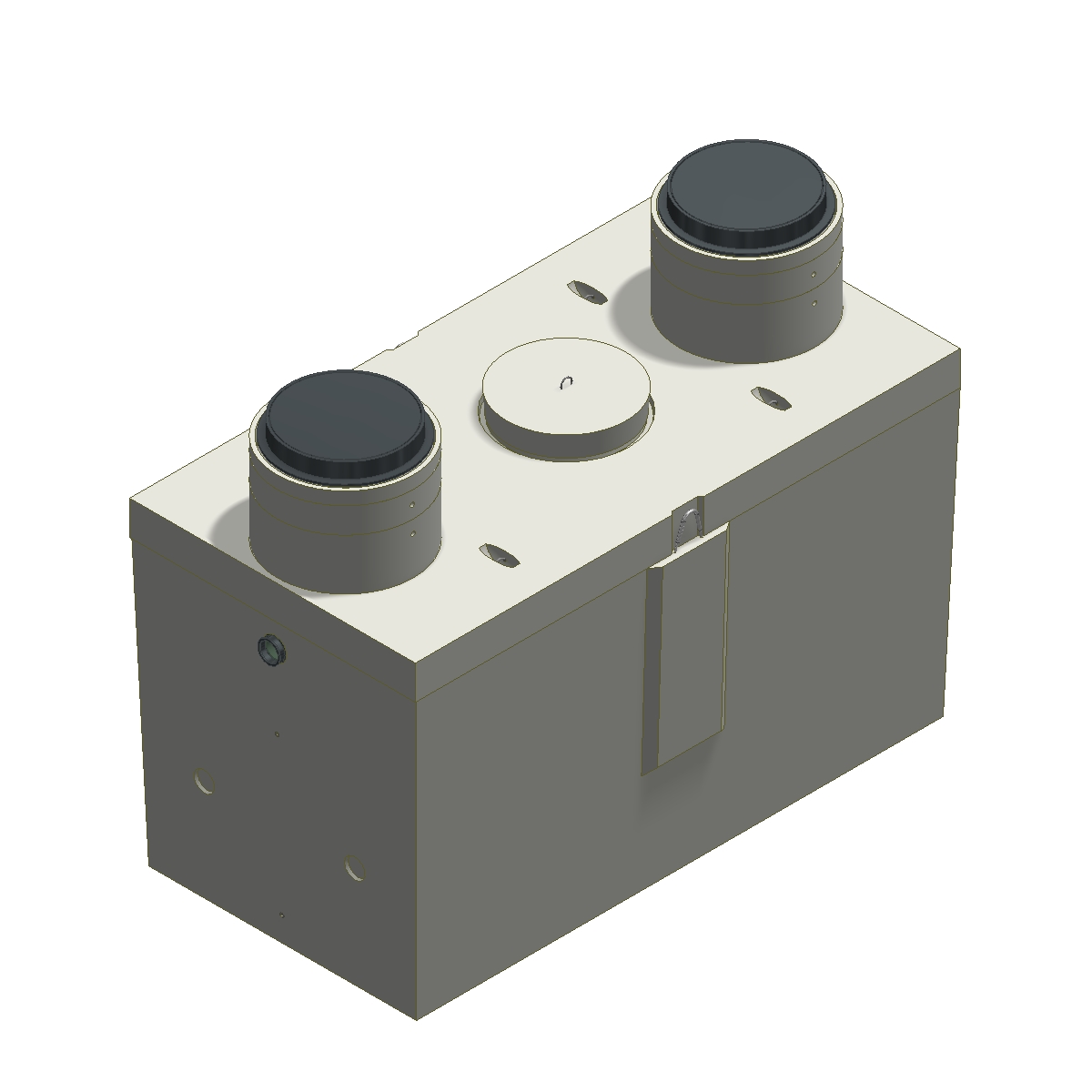 Traffic Rated Septic Tank - 1500 gal - Baffle Access - Bioconcrete ...