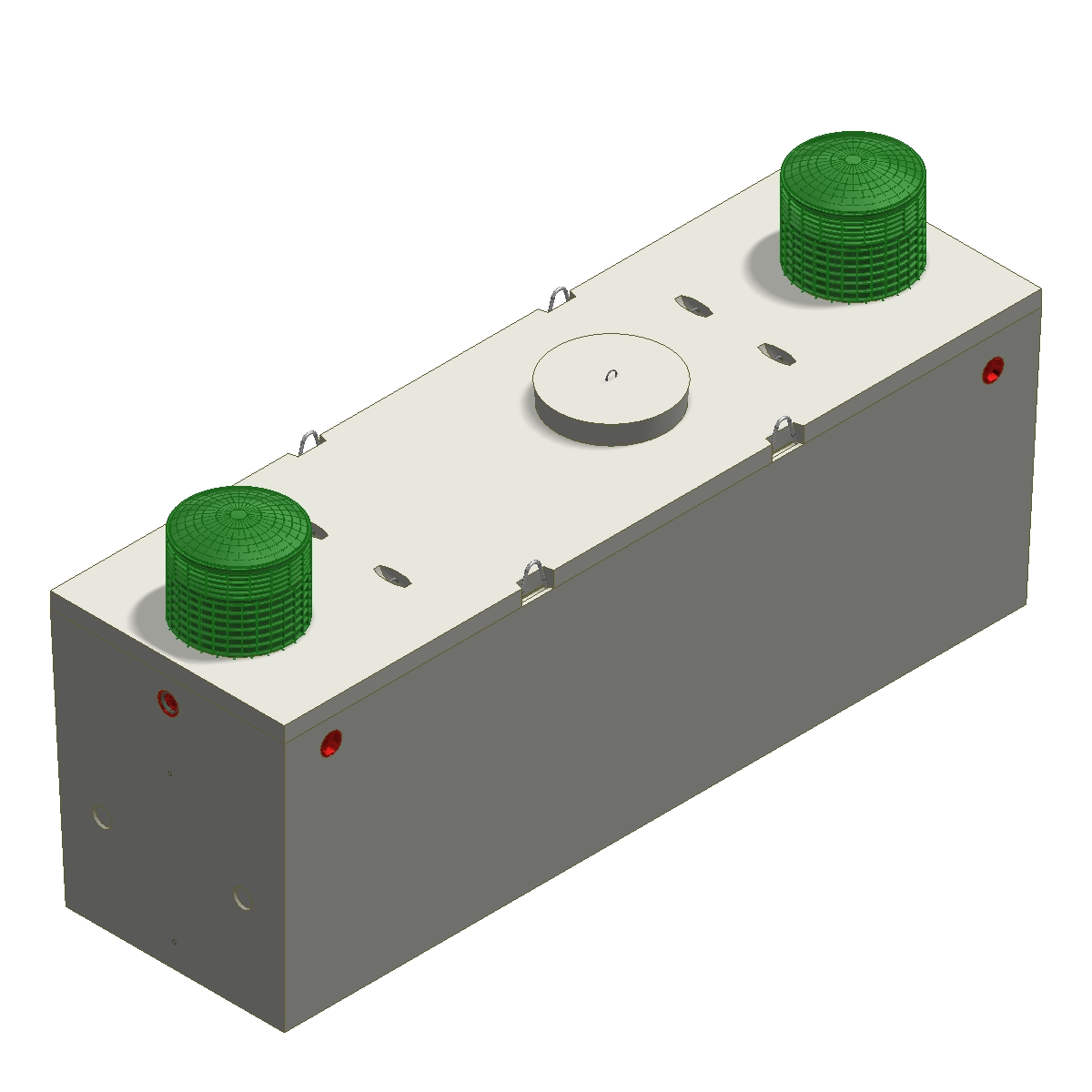 Pedestrian Rated Septic Tank - 2000 gal - Baffle Access | Jensen Precast