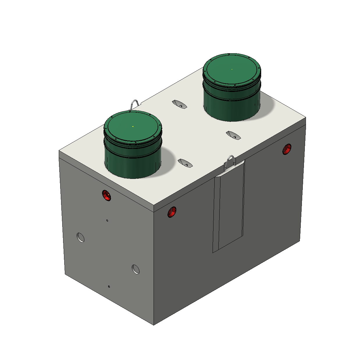 Pedestrian Rated Holding Tank - 1000 gal - End Access - Tuf-Tite Lid ...