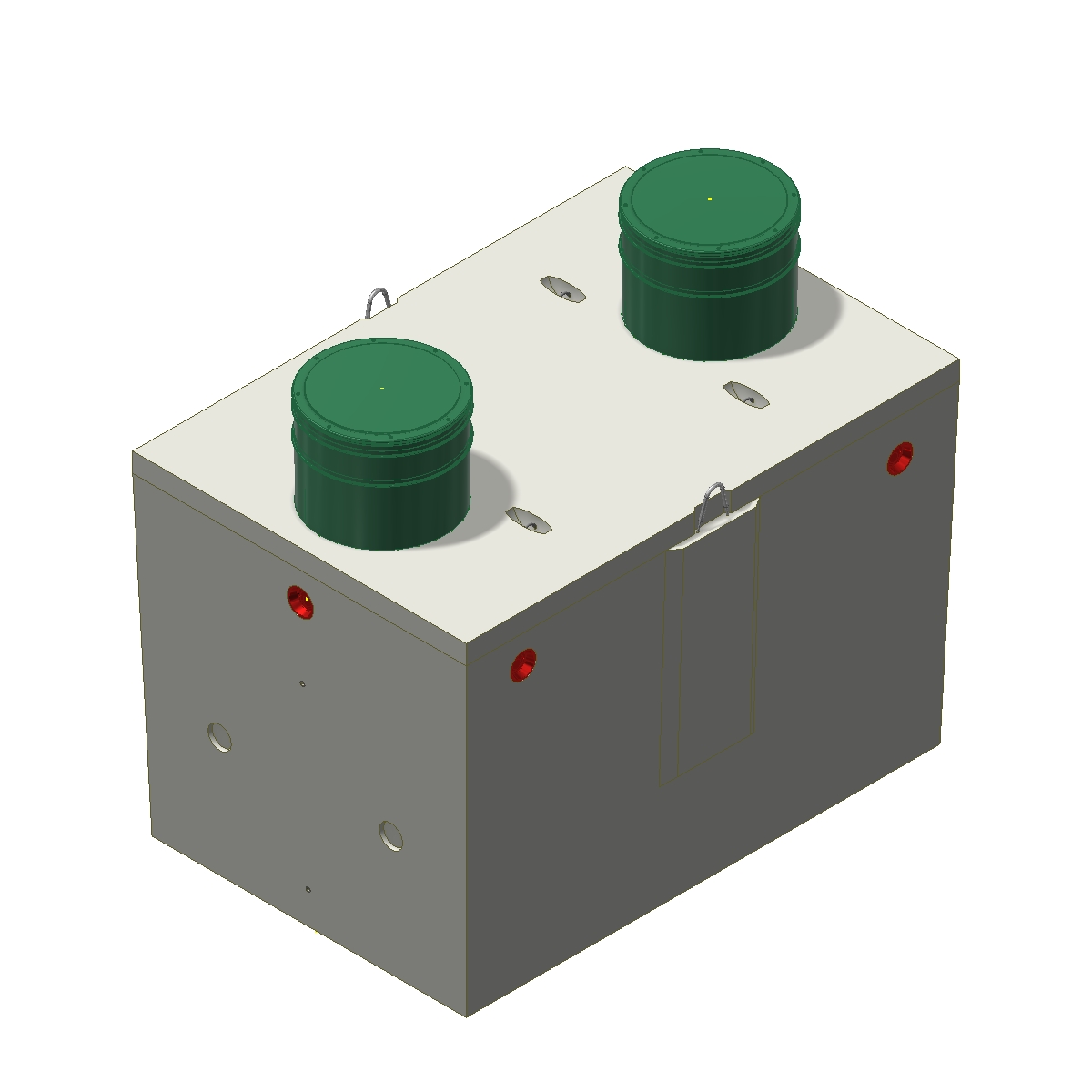 Pedestrian Rated Holding Tank - 1200 gal - End Access - Tuf-Tite Lid ...