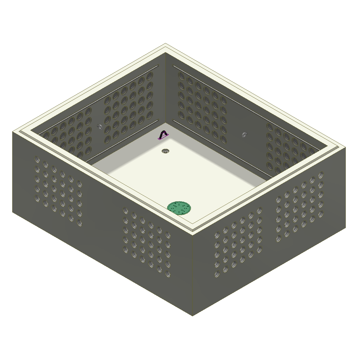 Vault 120144x48 Rect. Bottom Section Terminators Sump | Jensen Precast