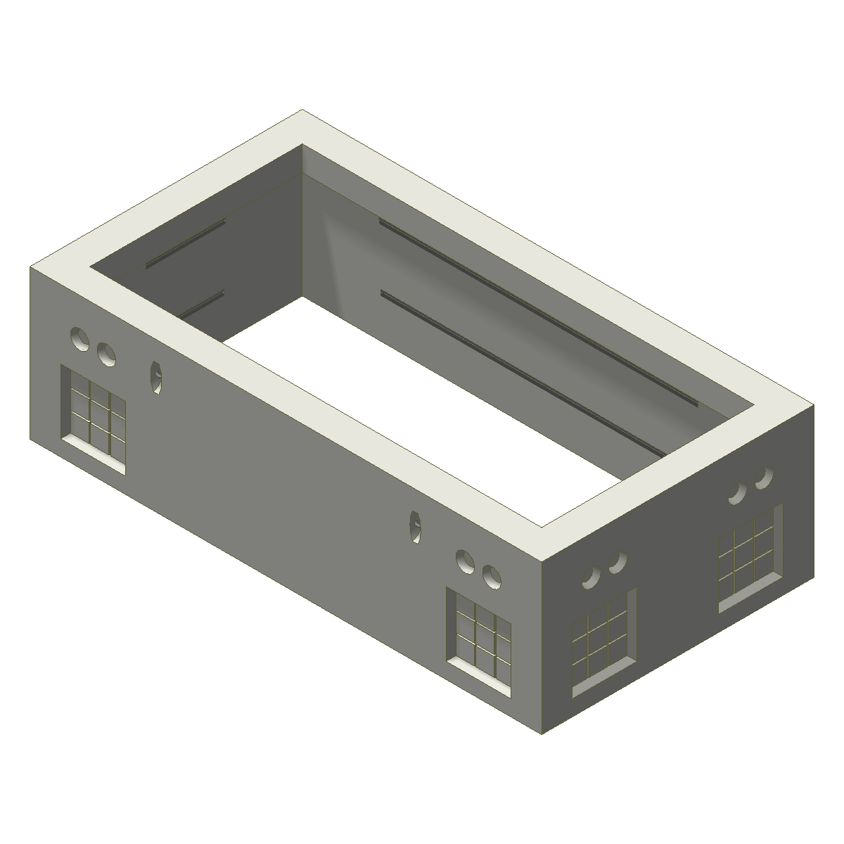 Vault 72144x36 Rect. Top Section 64"x136"C Knockout | Jensen Precast