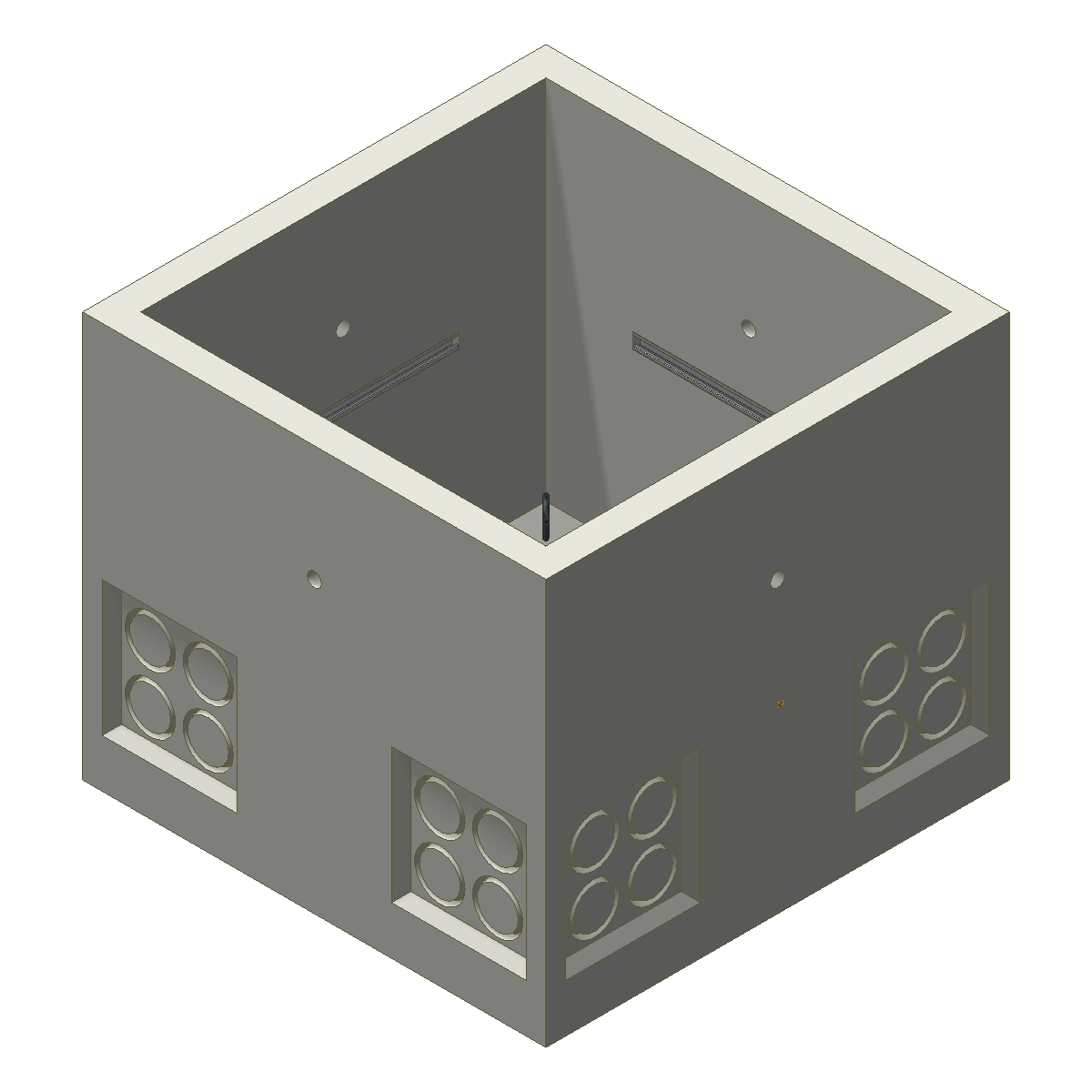 Vault 4242x38 Rect. Bottom Section Knockout Sump | Jensen Precast