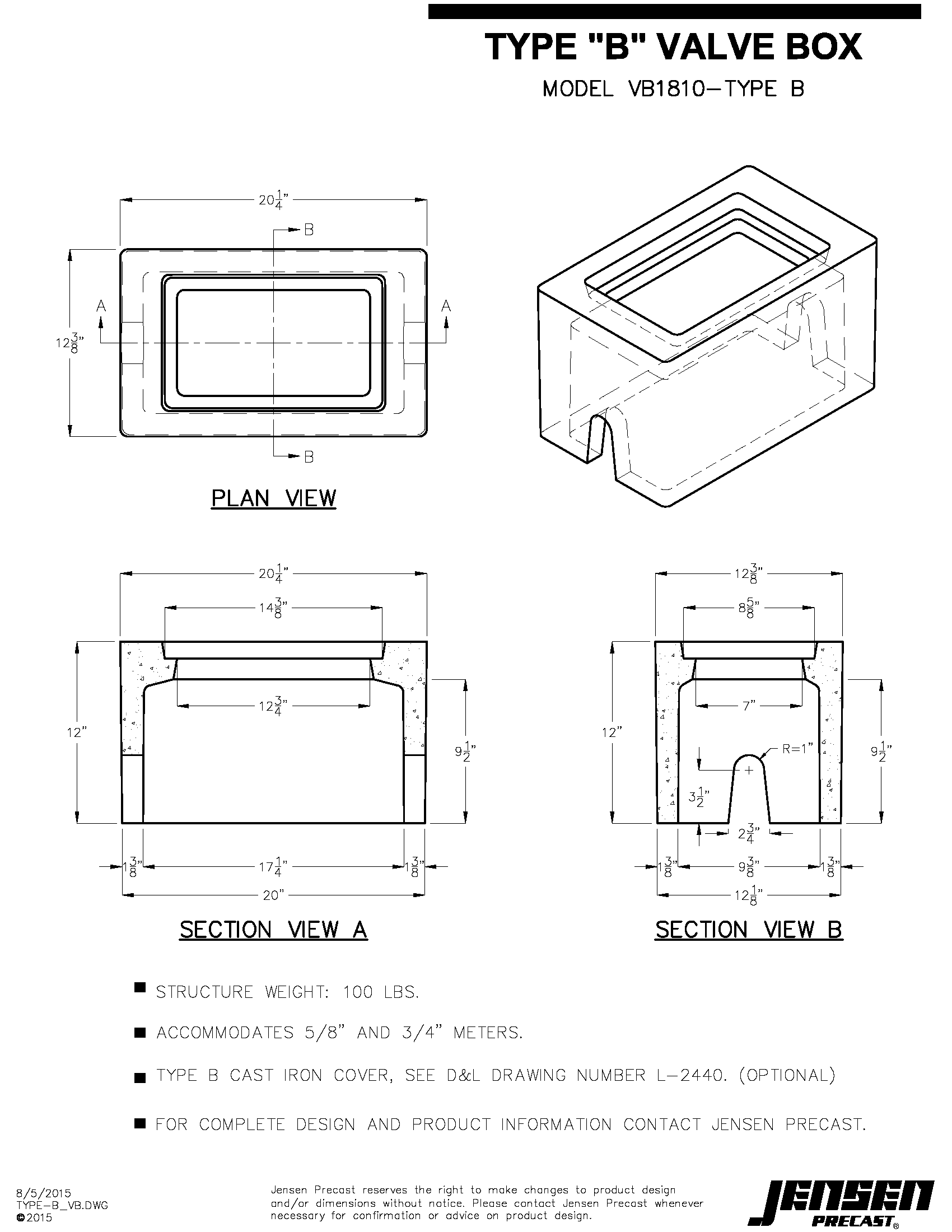 Handhole Box – 10" x 18" x 12" – Meter Box Type B – Hawaii Board of ...