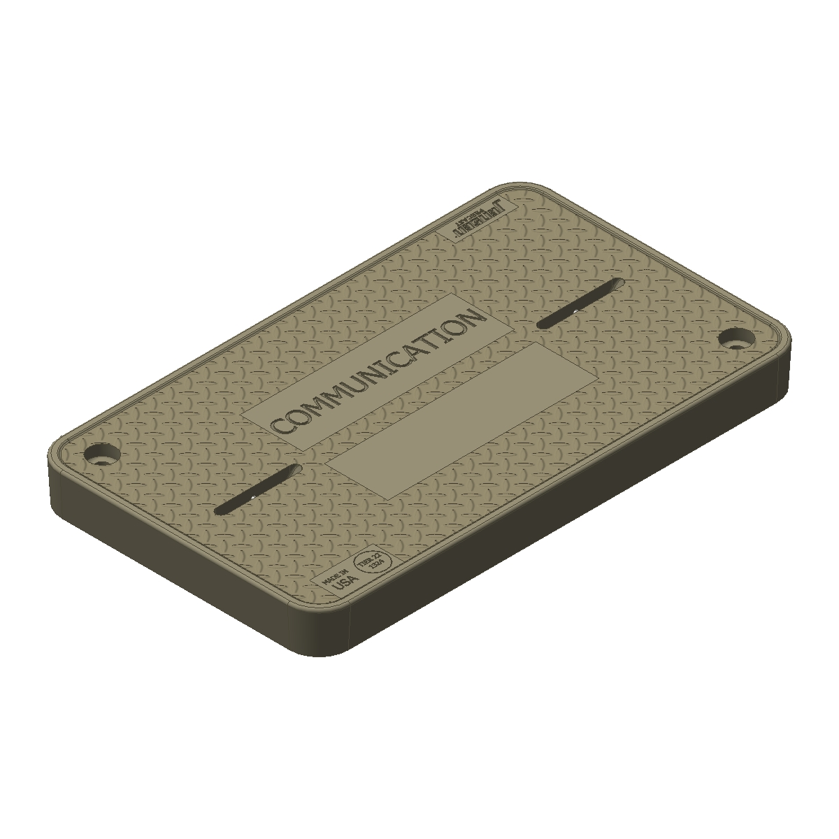 HPC1324 - Polymer Concrete Handhole Lid - Communication | Jensen Precast