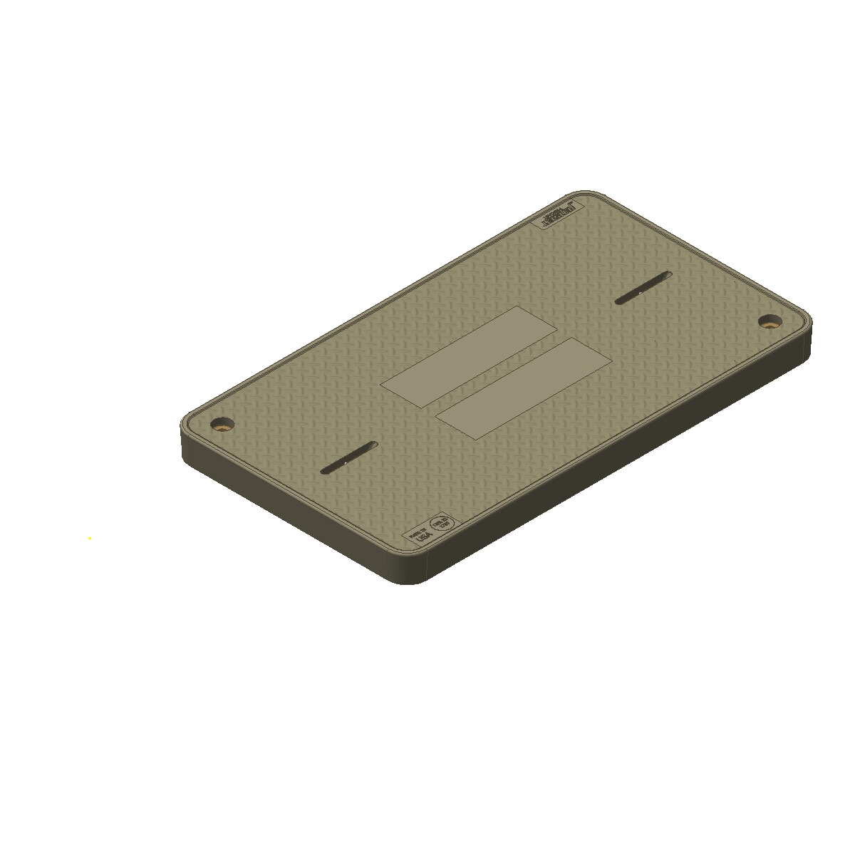 HPC1730 Polymer Concrete Handhole Lid - Blank | Jensen Precast