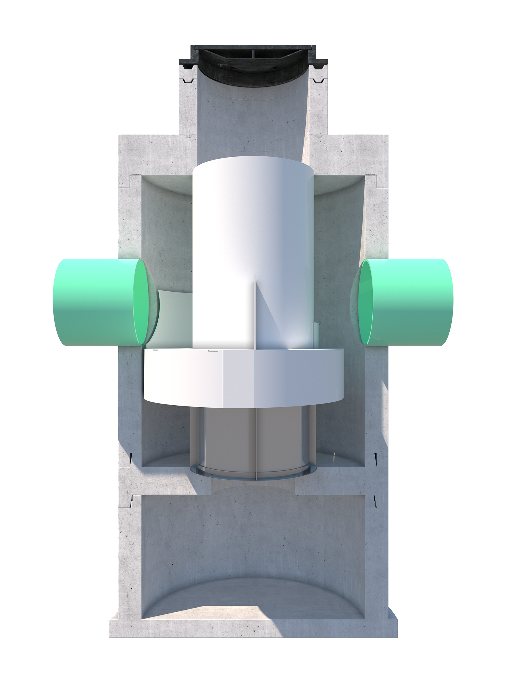 Inline Hydrodynamic Separator Unit, 48" Concrete Manhole | Jensen ...