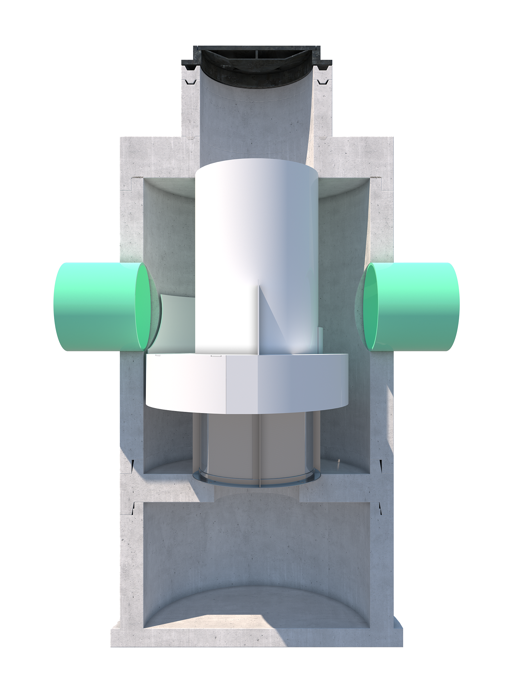 Inline Hydrodynamic Separator Unit, 60" Concrete Manhole | Jensen ...