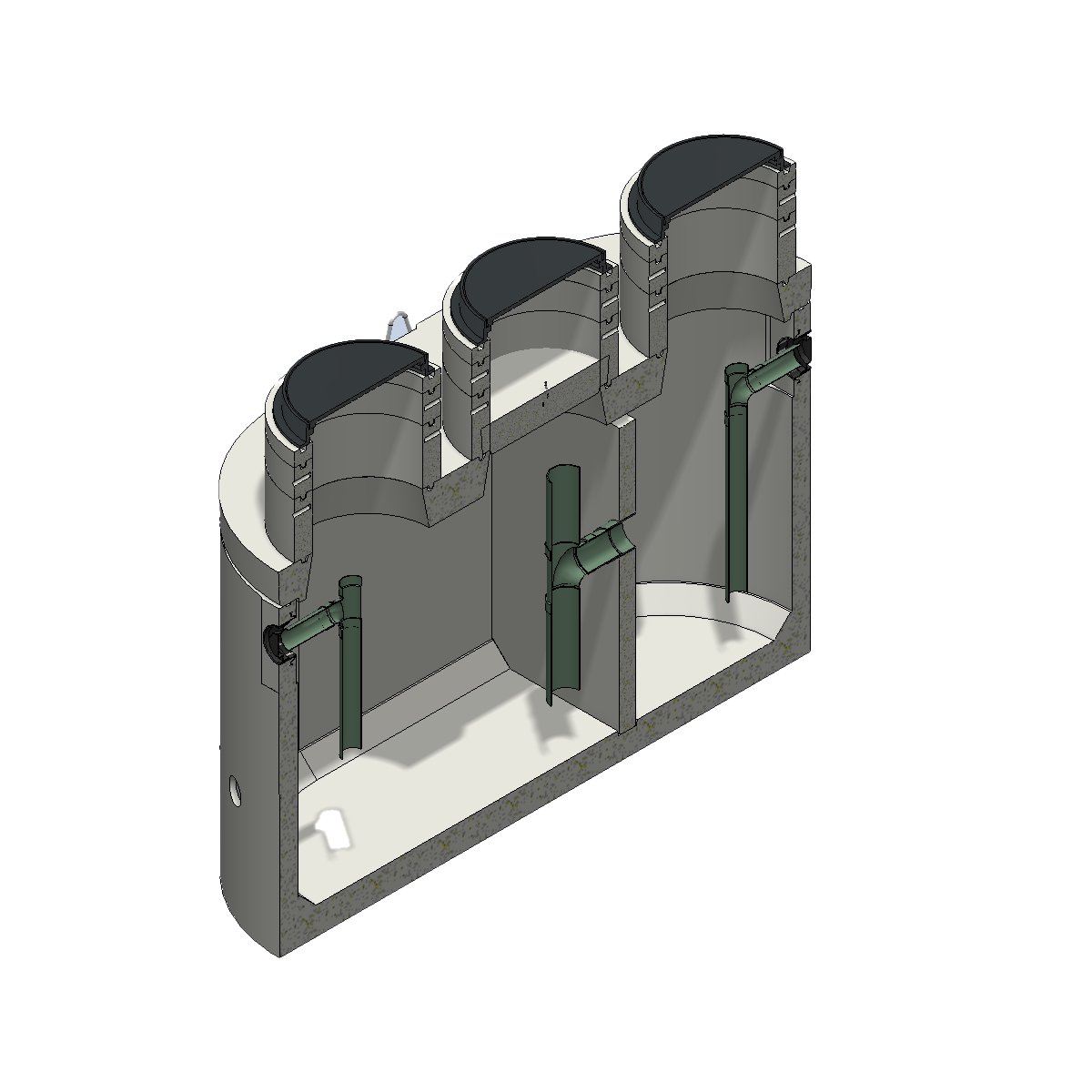 Oval Traffic Rated Gravity Grease Interceptor - 1000 gal - Center ...