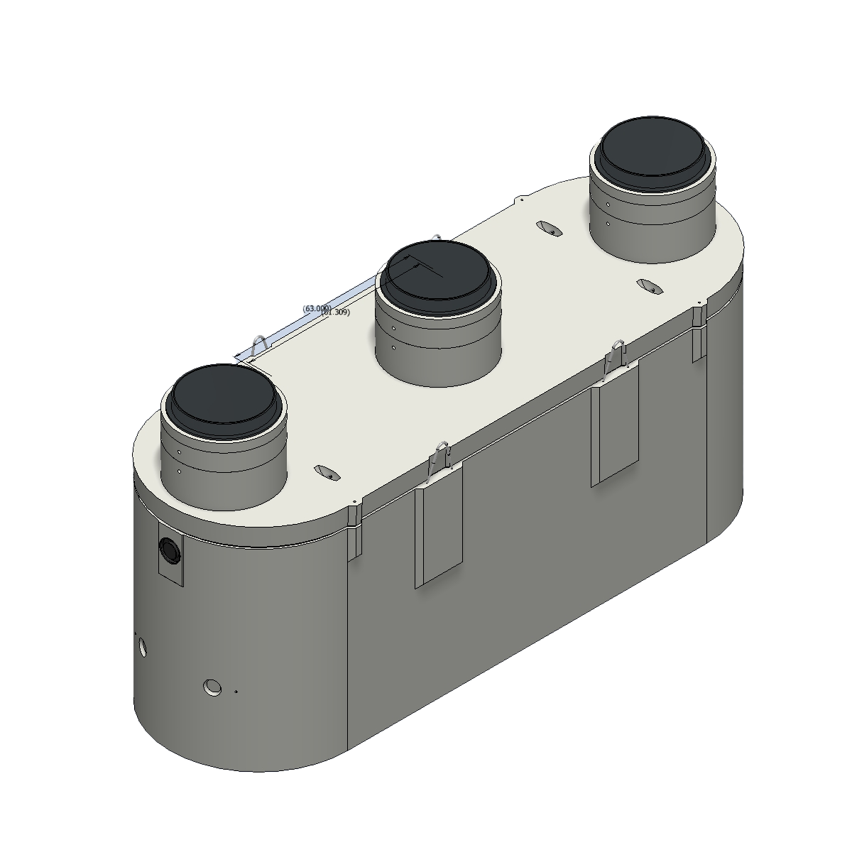 Oval Traffic Rated Holding Tank - 2000 gal - End Access | Jensen ...
