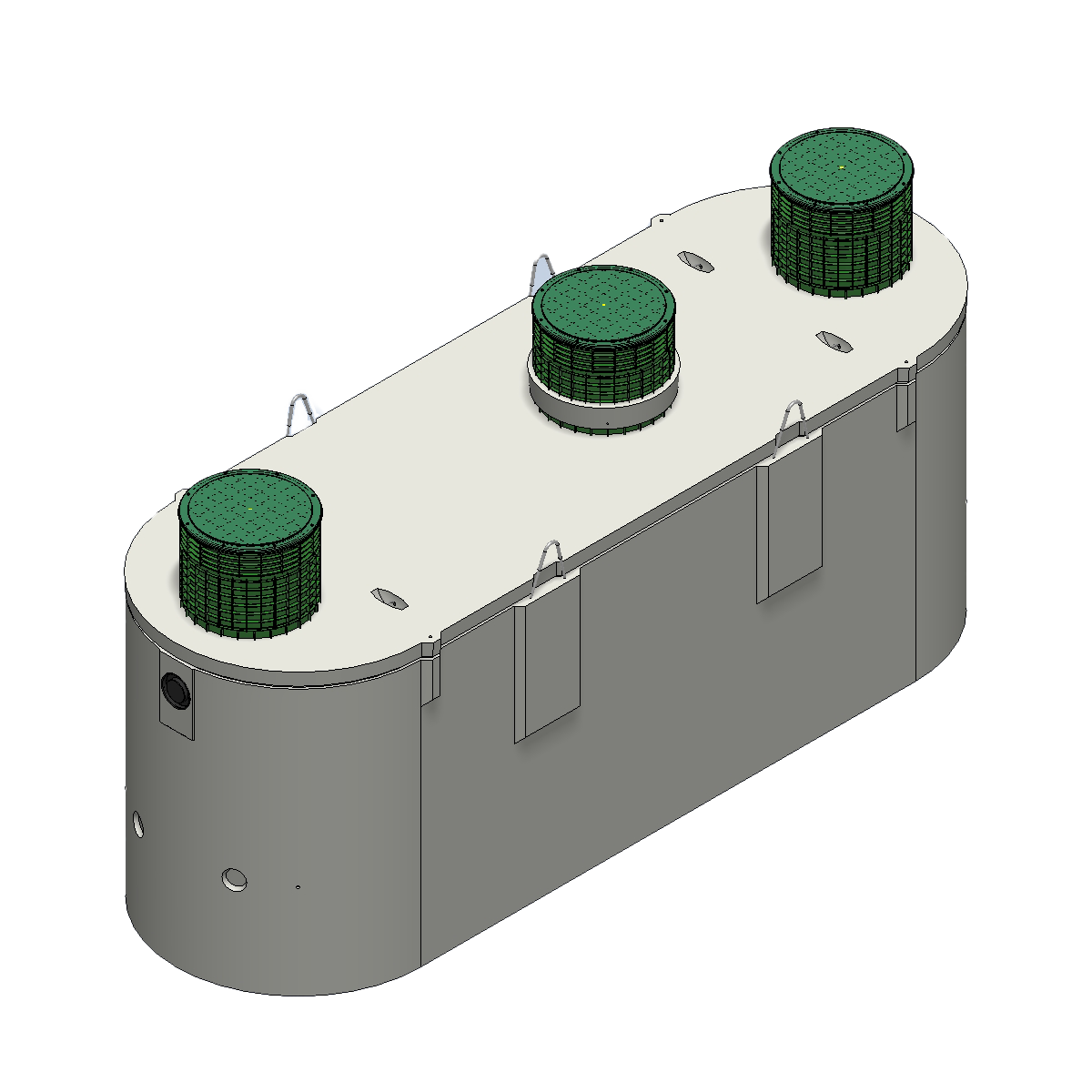 Oval Pedestrian Rated Septic Tanks - 2000 gal | Jensen Infrastructure
