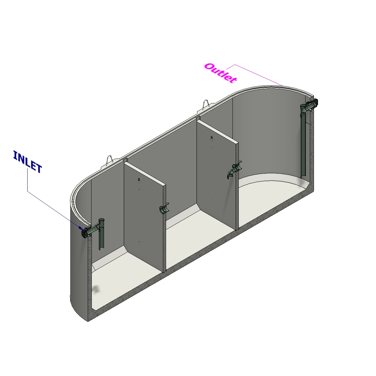 Oval Traffic Rated Clarifier - 5000 gallons - Double Baffle | Jensen ...