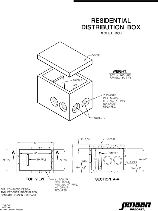 D6B Distribution Box | Jensen Infrastructure