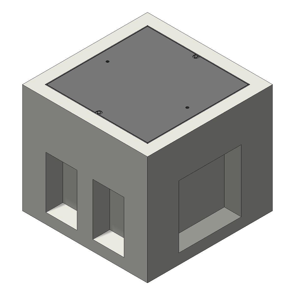 Flat Wall Pull Box w/ Angle Frame - 3636 - LAUSD | Jensen Precast