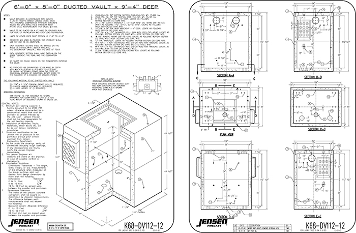 Ducted Vault - 7296 x 112- LADWP | Jensen Precast