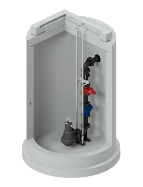 248-S Series Standard Simplex Pump Station | Jensen Precast