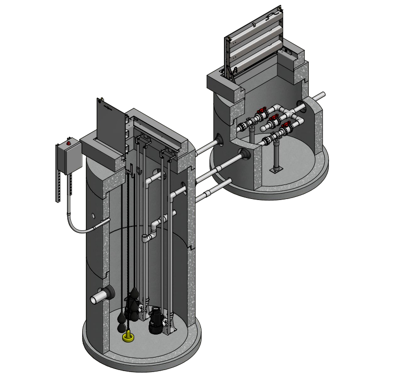 360-SV Series Standard Simplex Pump Station | Jensen Infrastructure