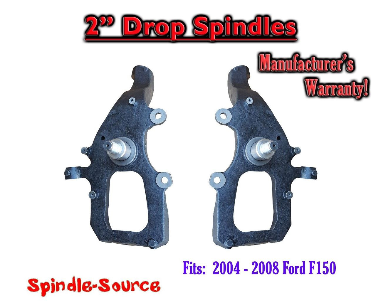 2004 - 2008 Ford F-150 2WD 2" Drop Lowering Spindles Knuckles 2in inch ...