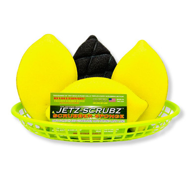 Jetz-Scrubz® Lemon Shaped Kitchen Scrubber Sponges VALUE PACK, Pack of ...