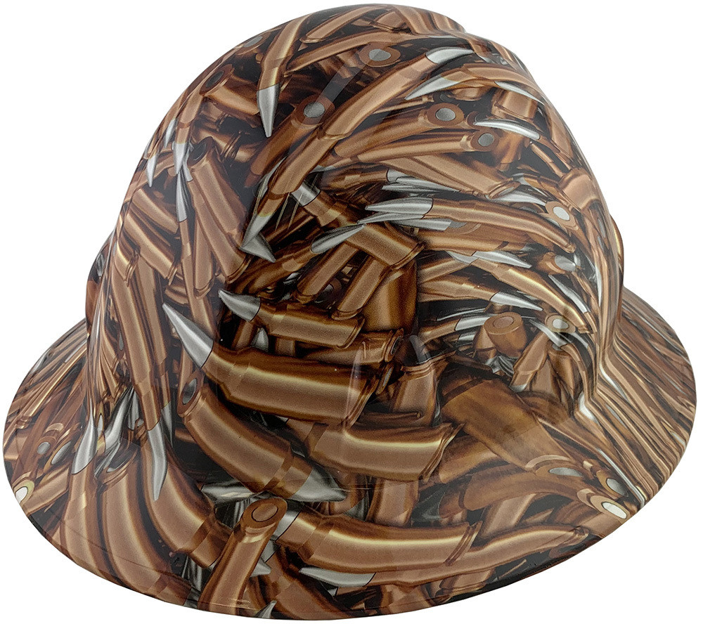 Bullets Design Full Brim Hydro Dipped Hard Hats