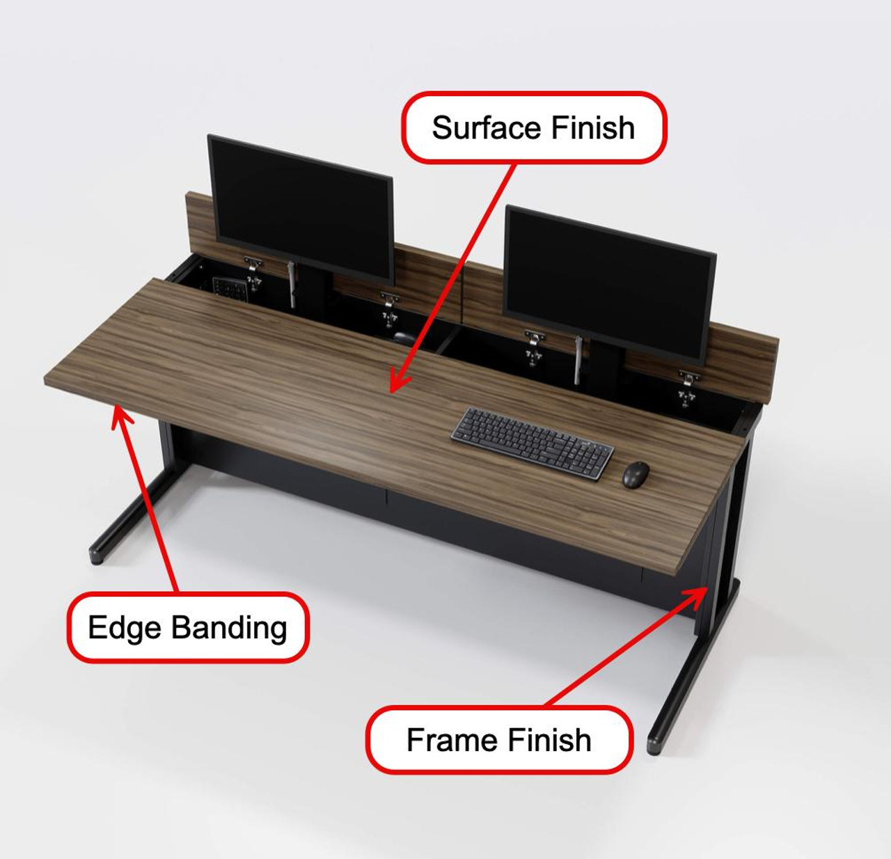 Double monitor computer desk store