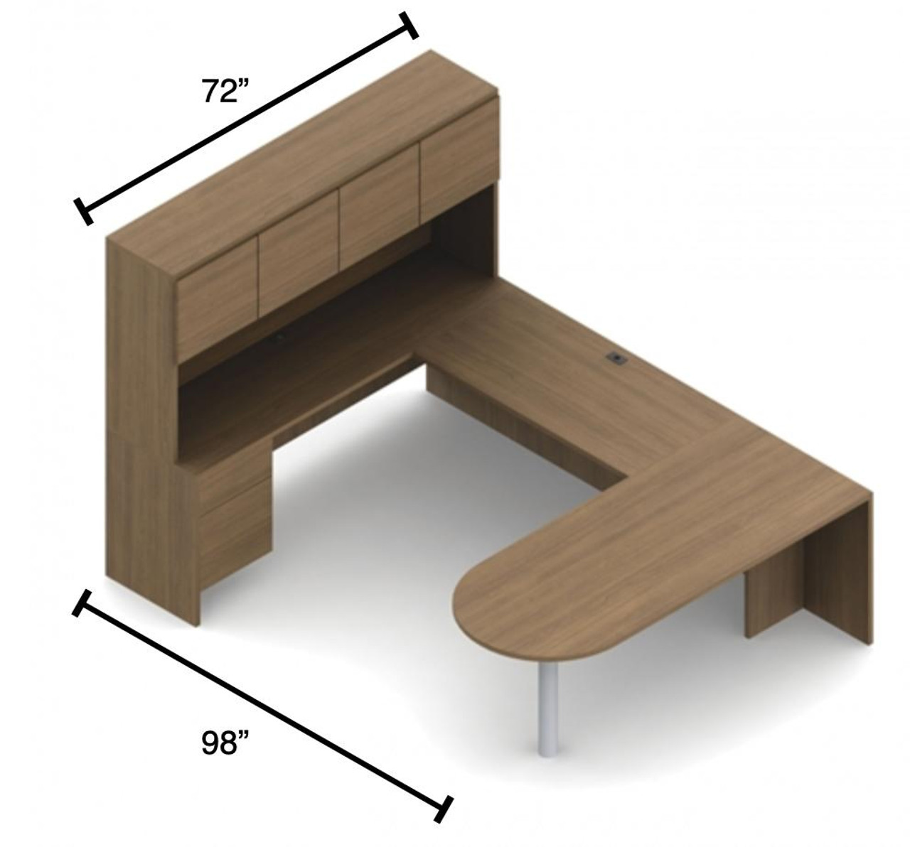 Global Genoa U Shaped Peninsula Desk GEN503R