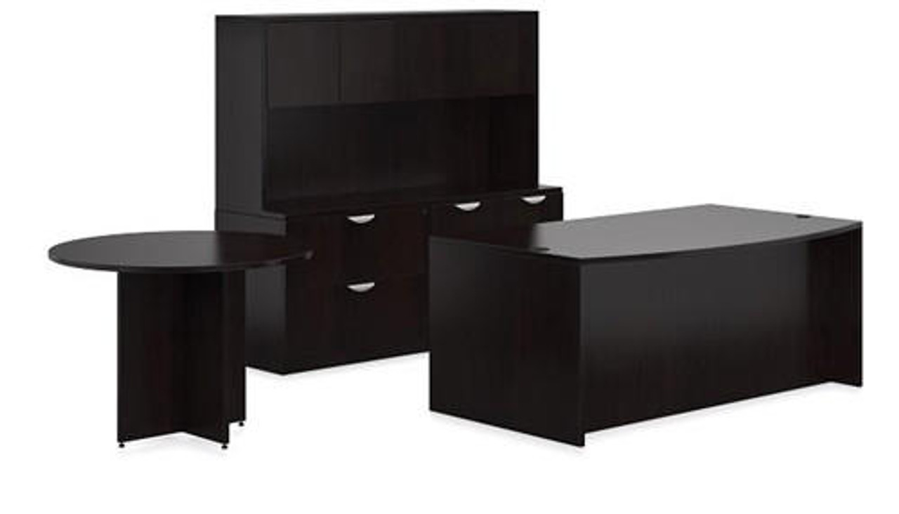 Espresso l shaped executive desk store