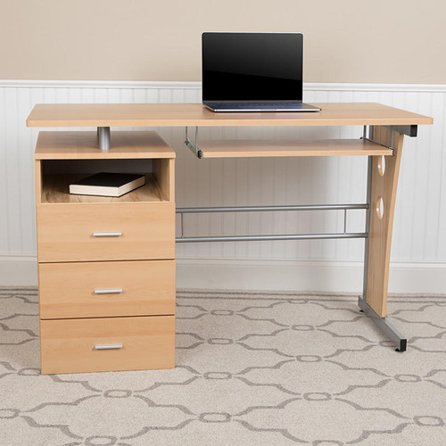 Flash Furniture Clifton Series Maple Computer Desk