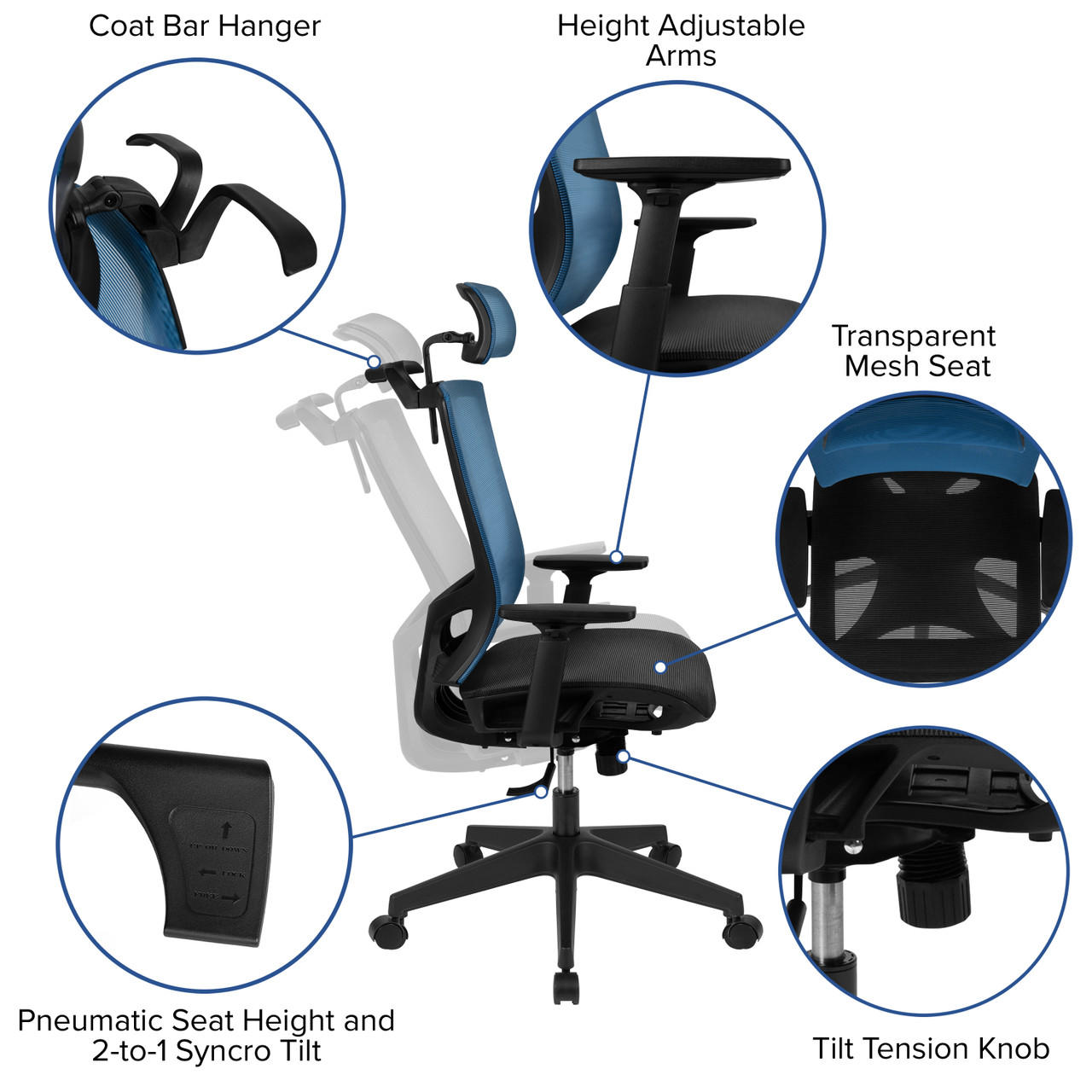 Adjustable tilt tension store