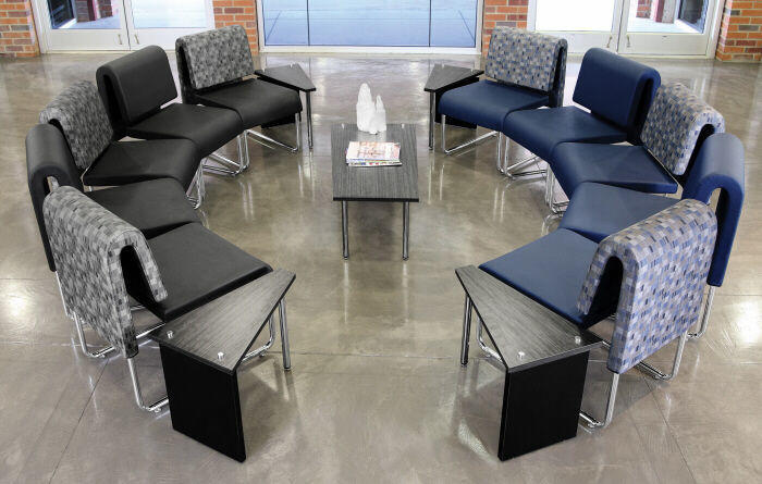 Lesro Weston Solid Wood Frame 2 Person Reception Bench with Connecting ...