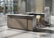 Office Source Palisades Reception Desk with Storage Cabinets