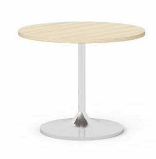 Global 36" Round Meeting Table with Chrome Trumpet Base GTCR36