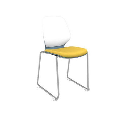 Safco Arcozi Stackable Sled Base Guest Chair with Upholstered Seat ...