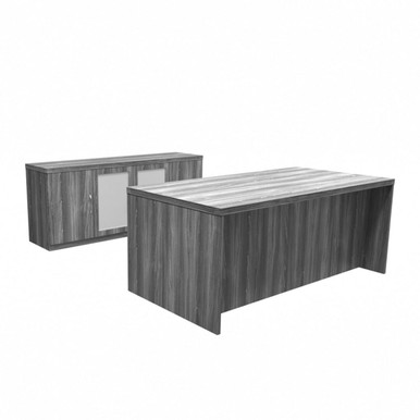 Mayline Aberdeen 72" Straight Front Desk with Low Wall Cabinet ABNT03
