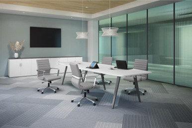 Office Source Variant 120" Conference Room Table with Wall Cabinet ...
