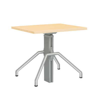 Right Angle Arriba Height Adjustable Square Table with Fixed Base (2 ...