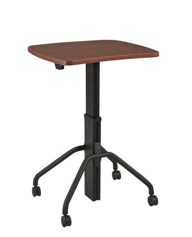 Right Angle Arriba 30"W x 27"D Curved Top Height Adjustable Mobile ...