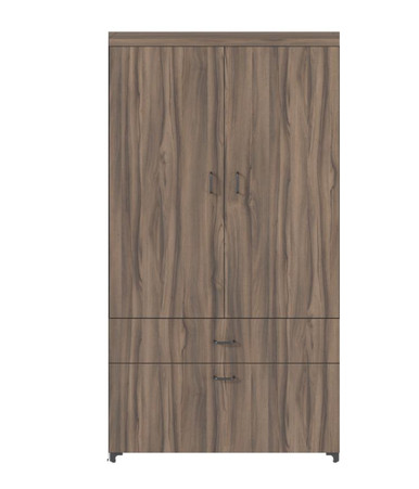 Right Angle Tevita Vertical Cabinet with Lower Lateral File and Upper ...