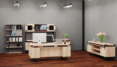 Safco Mirella Executive Desk Configuration
