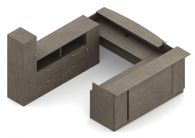 Global Zira Series Large Modern U-Shaped Reception Desk ZRA523R
