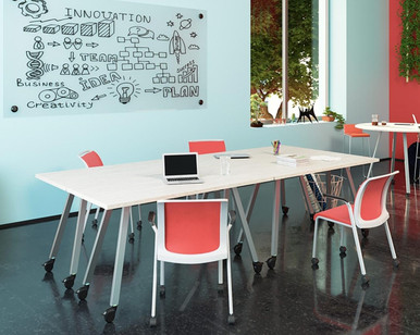 Special-T Aim Modular 4 Piece 120"W x 48"D Conference and Training ...