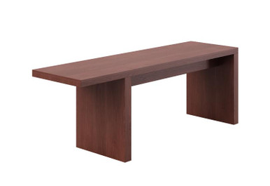 KFI Loci 24"D x 84"W x 30"H Stained Wood Single Overhang Collaborative Table (Available with Power!)