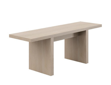 KFI Studios Loci Series Narrow 24"D x 84"W Stained Wood Rectangular ...