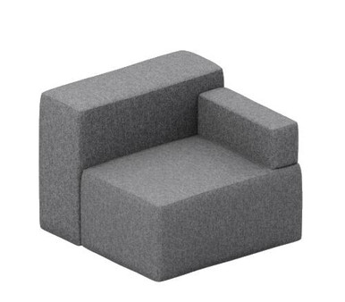 KFI Studios Conversa Modular Small Left Arm Corner Lounge Chair 8000-36LC