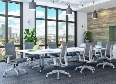 Element Contract Stance Collection Metal YY Base Conference Table with ...