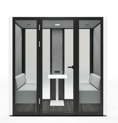 Element Contract Large 2 Person Collaborative Studio Pod with Table ...